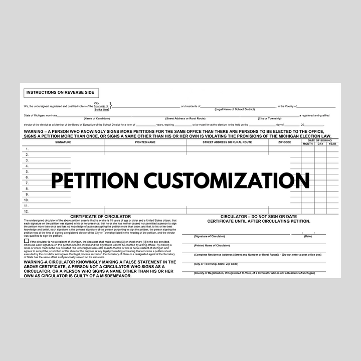 Michigan Petition Forms - ElectionSource
